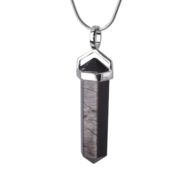 Pendant - Double point - 35mm Hypersthene - The Old Earth