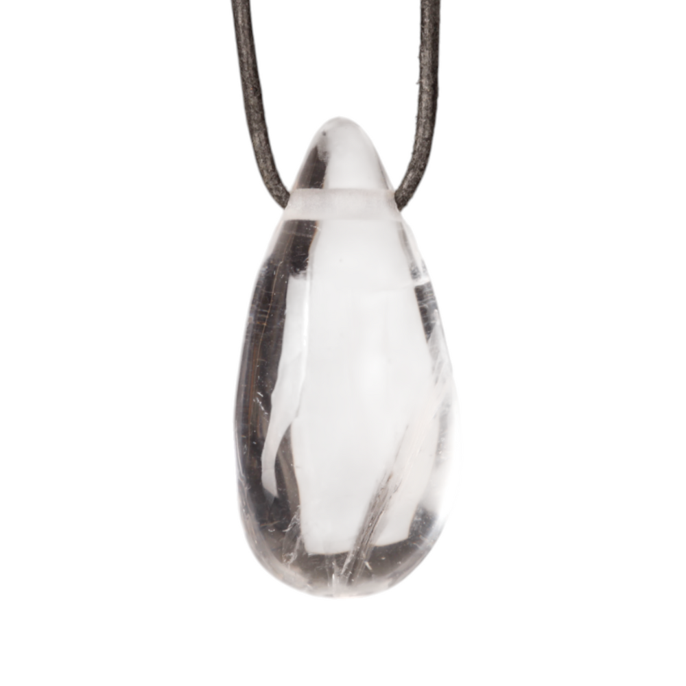 Pendant - drop shape - Rockcrystal - The Old Earth